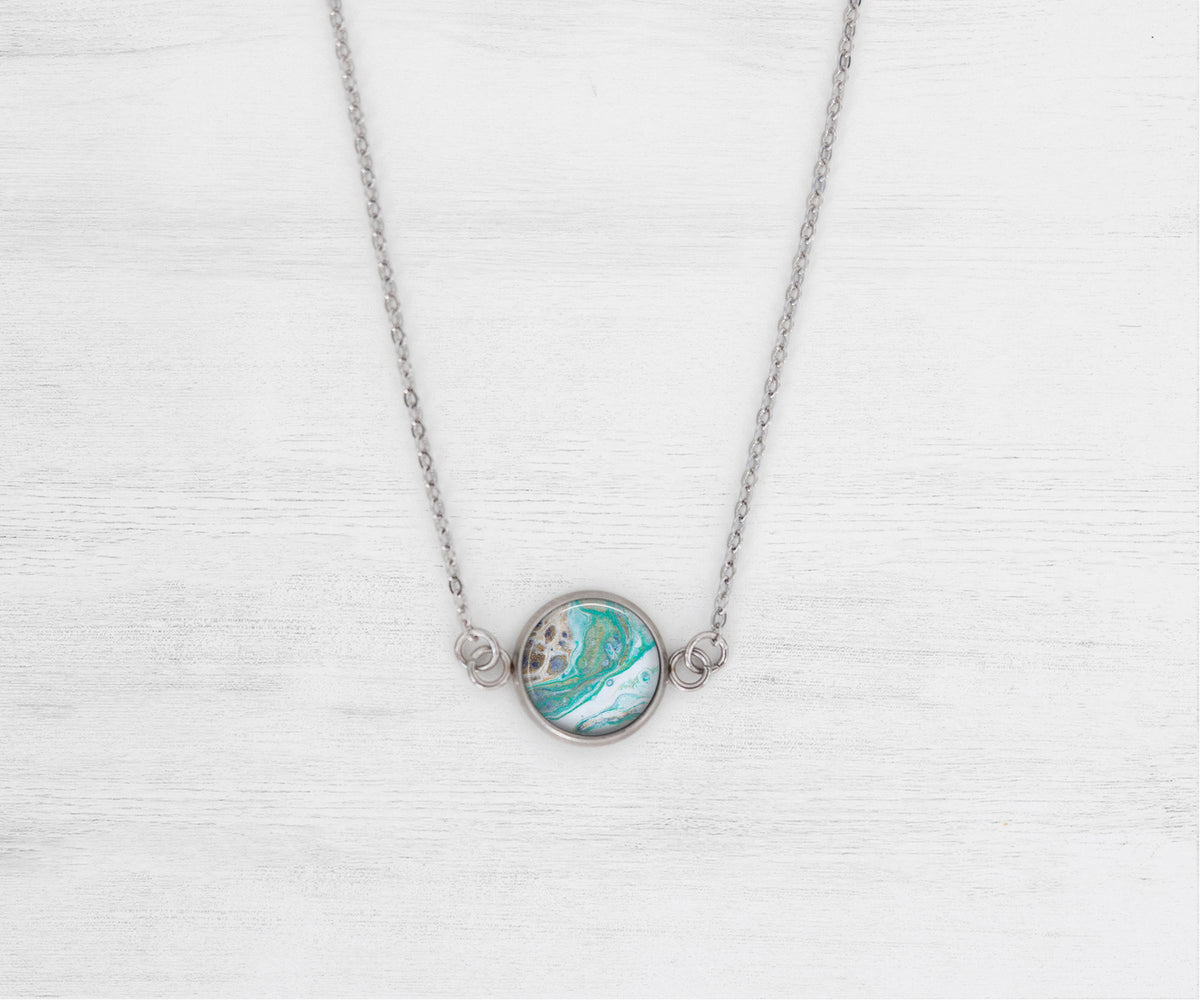 Surfside Small Circle Necklace | Beach Jewelry– Beach Blossom Studio
