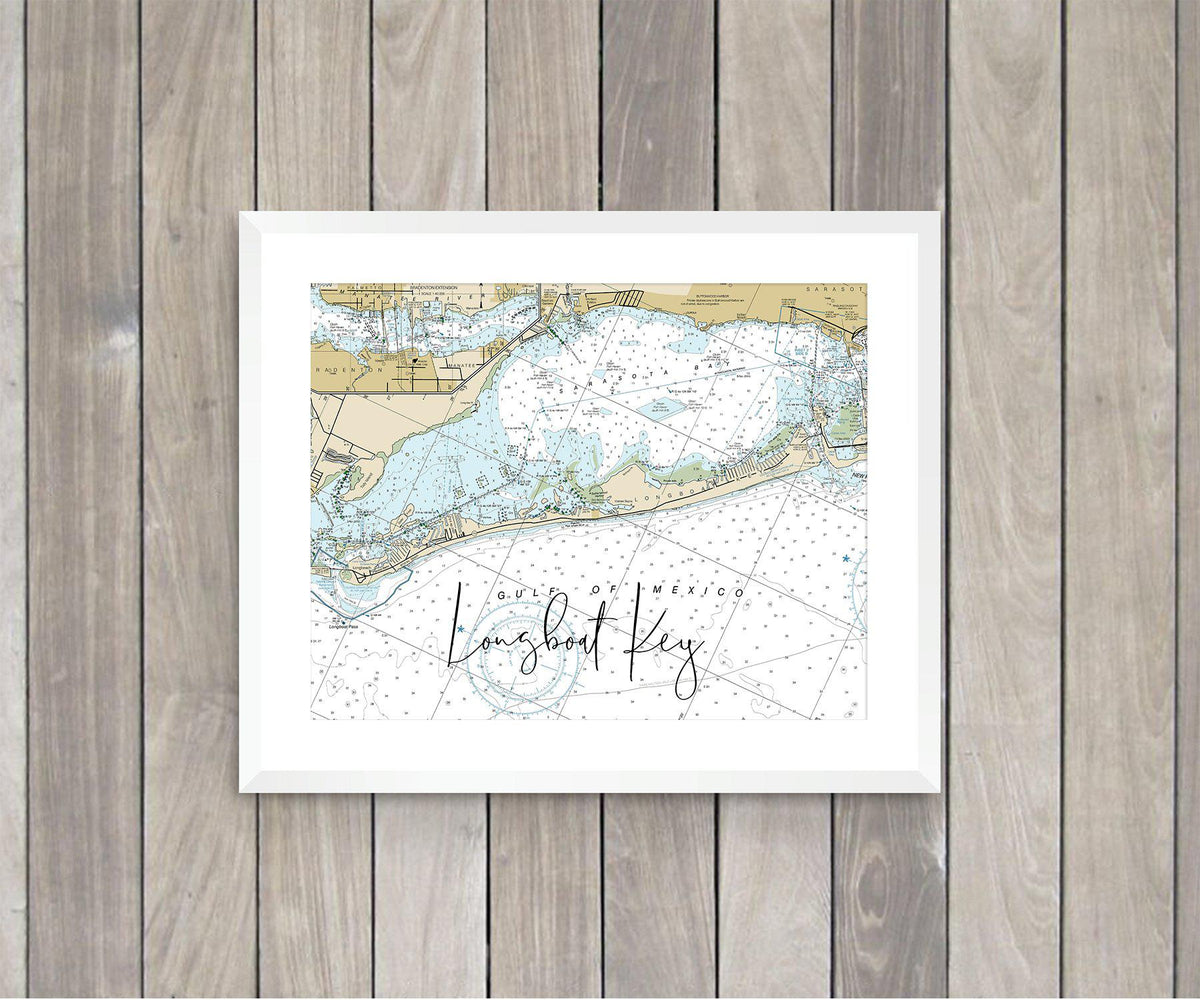 LBK Nautical Chart Premium Print– Beach Blossom Studio